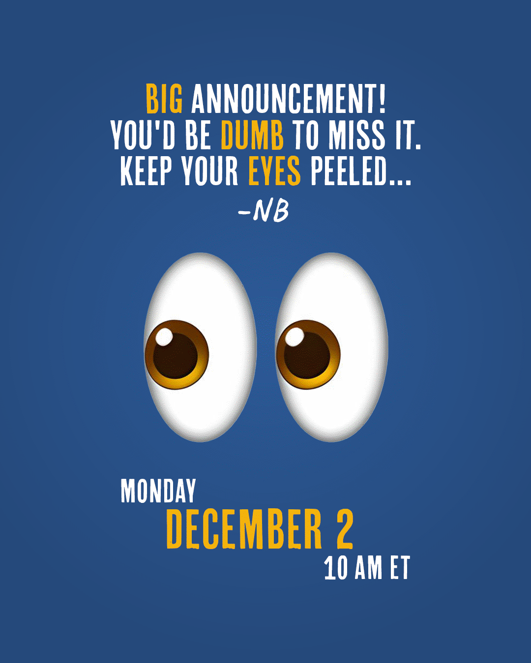 Something BIG is coming, RSVP to find out...