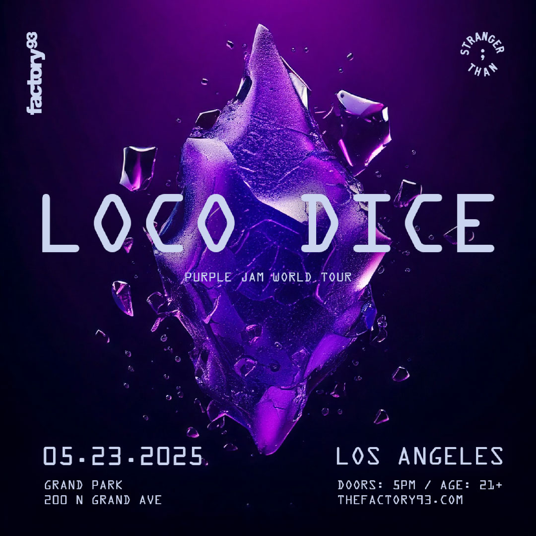May 23rd: Loco Dice Purple Jam World Tour (Los Angeles)